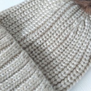 Accessories | Shiny Cream Beanie | Poshmark